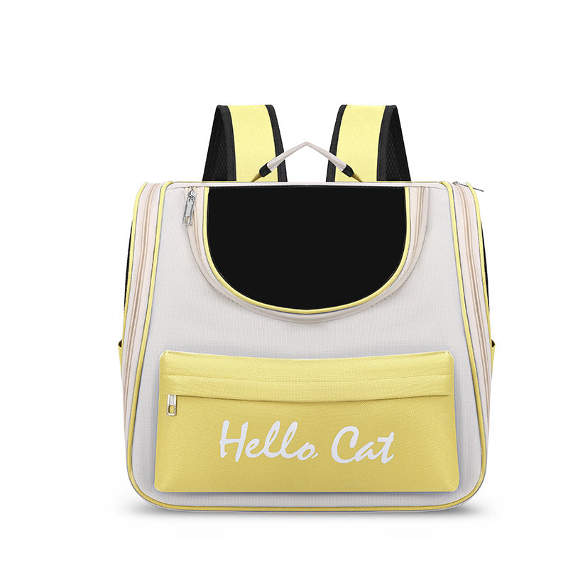 Yellow Transparent Pet Carrier Backpack for Cats and Small Dogs ...