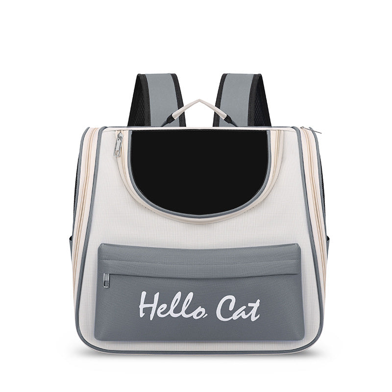 Grey Transparent Pet Carrier Backpack for Cats and Small Dogs ...