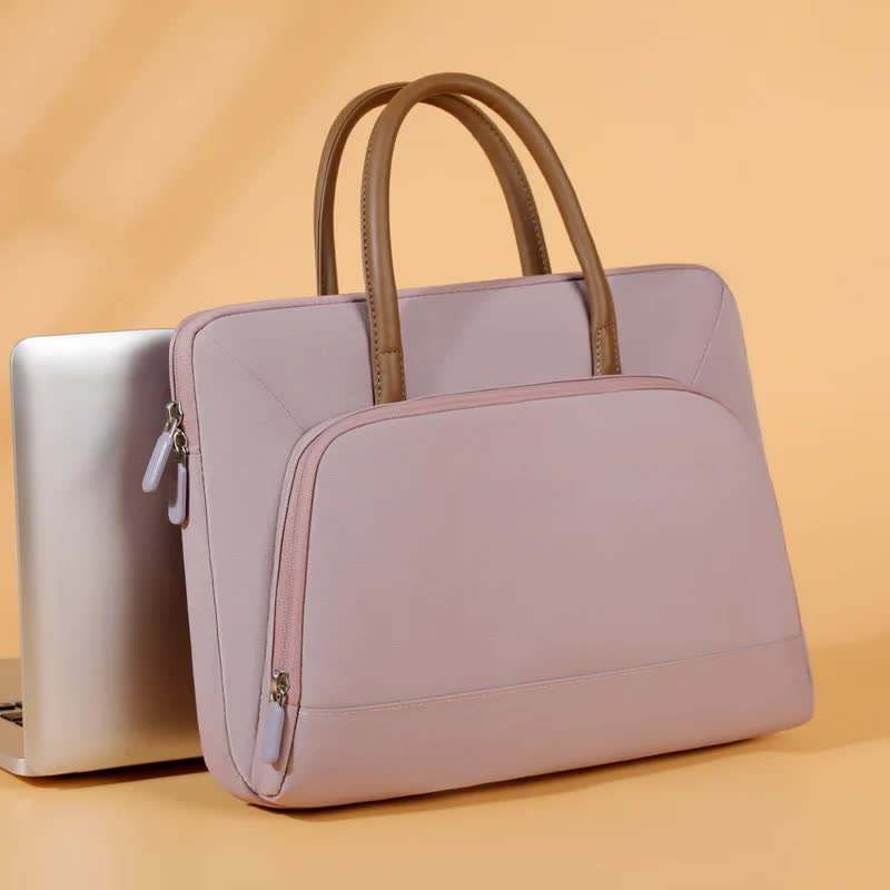 Pink Simple & Stylish Laptop Bag - Elegant Notebook Carrier for Studen ...